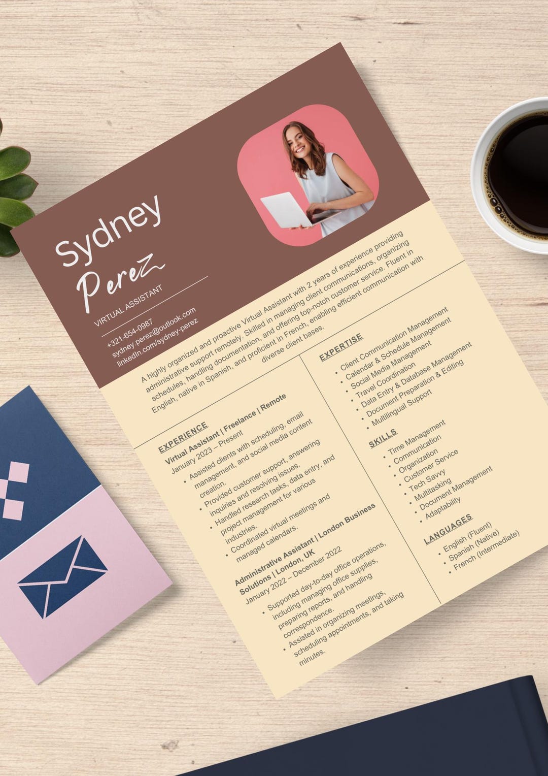2 One-page Resume Versions | Virtual Assistant Resume Bundle: Ready-to ...
