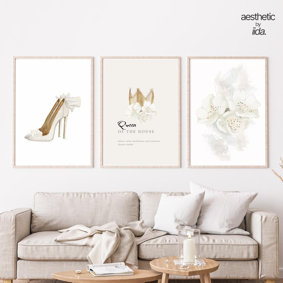 Queen of the House Beauty Pageant Art Set of 3 | Apartment Decor ...