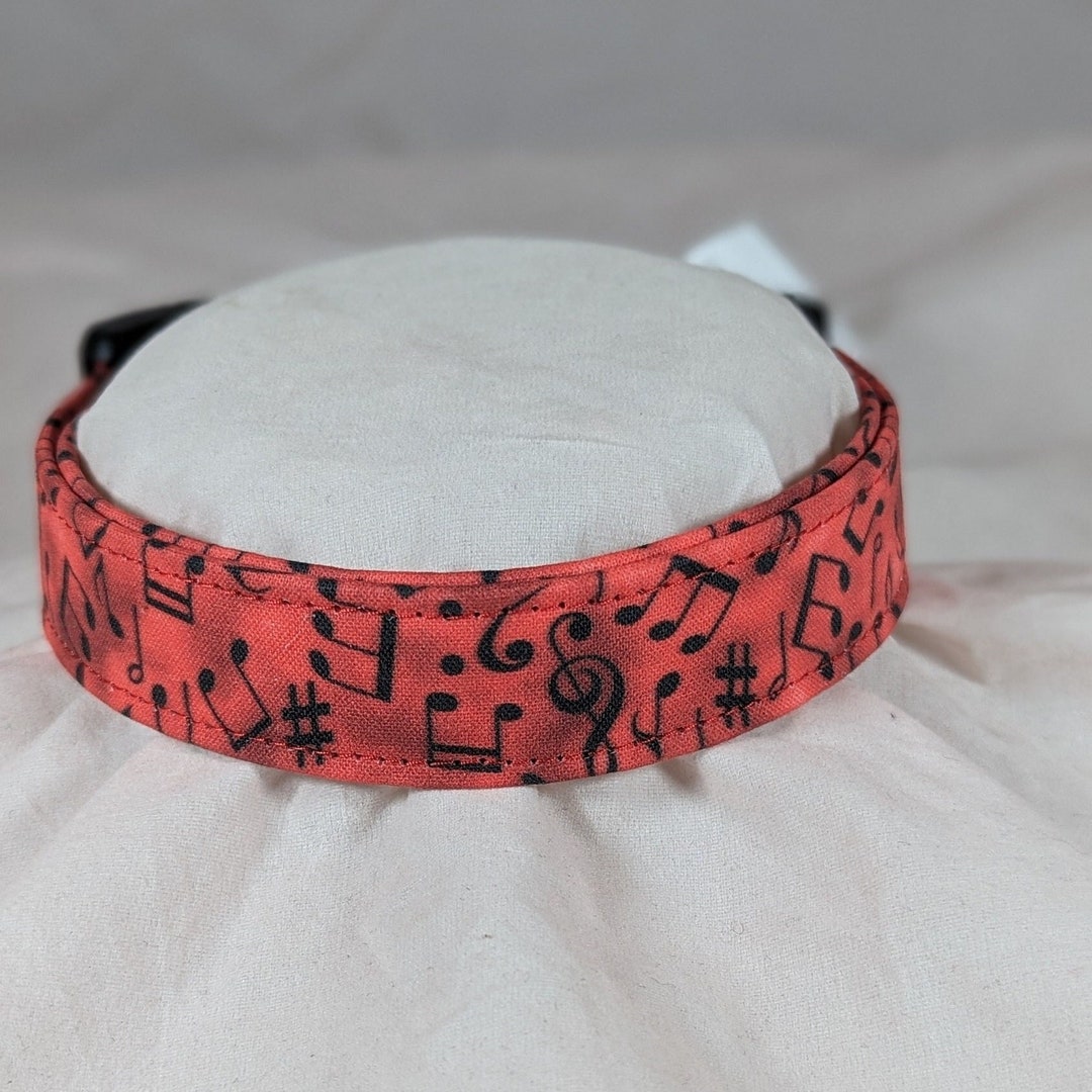 Red Music Notes Pet, Cat or Dog Collar. - Etsy