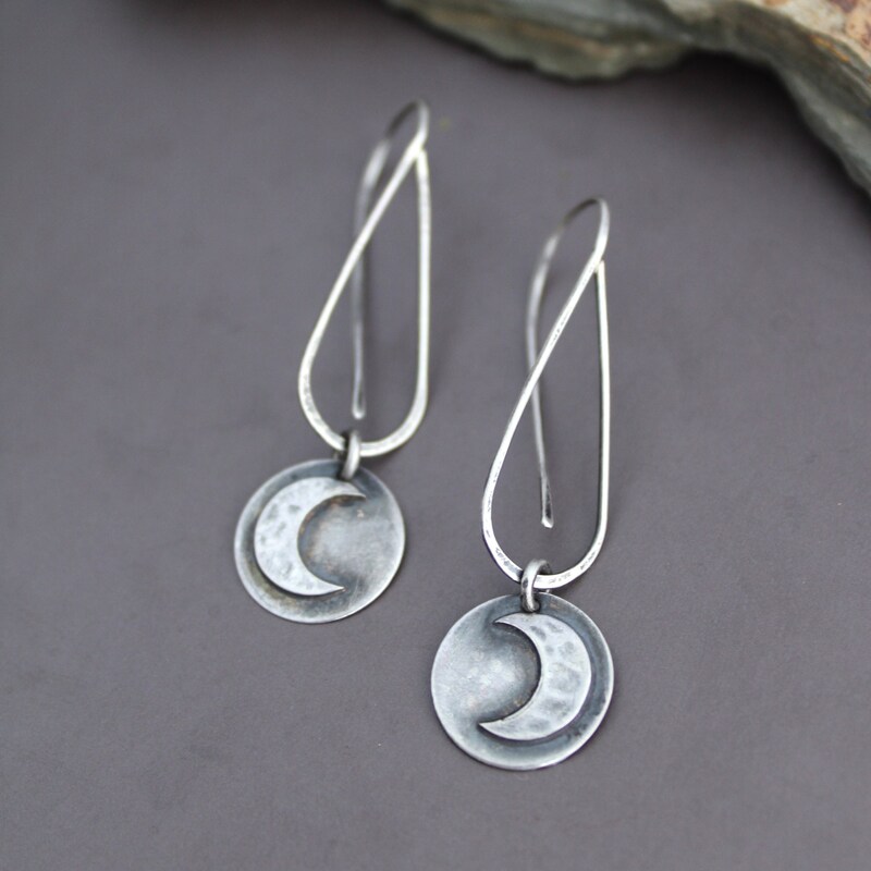 Moon Earrings - Etsy
