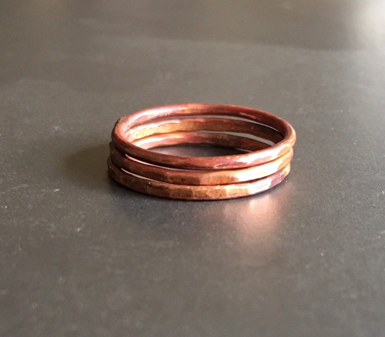 Skinny Stacking Rings Silver or Copper Stacking Rings Set of 3 | Etsy