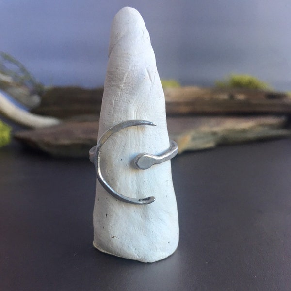 Silver Moon Ring - Etsy