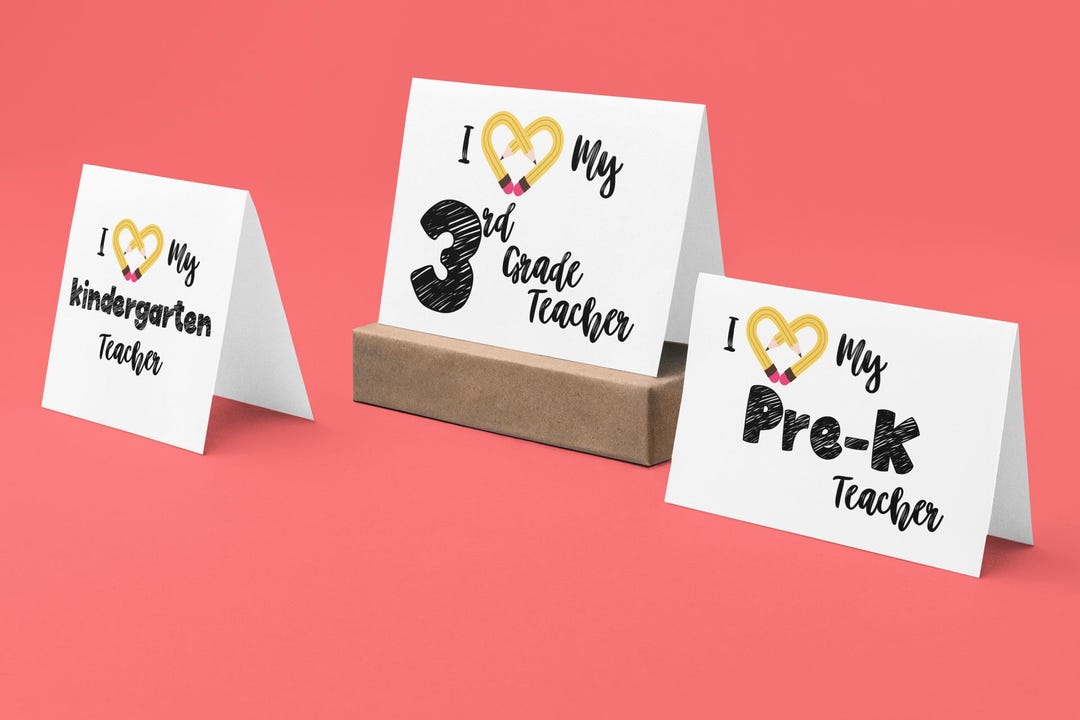 I Heart My Teacher Collection Printable Multipack - Teacher ...