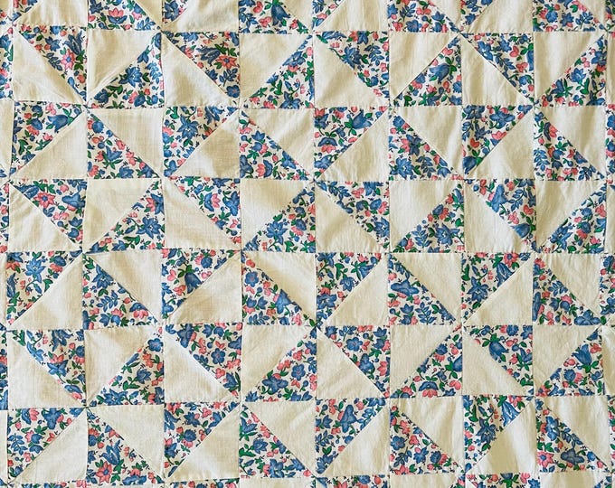 Beautiful Handmade Vintage Pinwheel Quilt TOP ~ 62x73” - Etsy