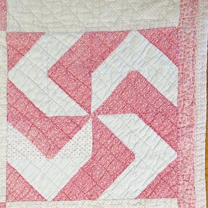Vintage Handmade Pink Pinwheel Quilt ~ Calico Fabrics ~ 64x78” - Etsy
