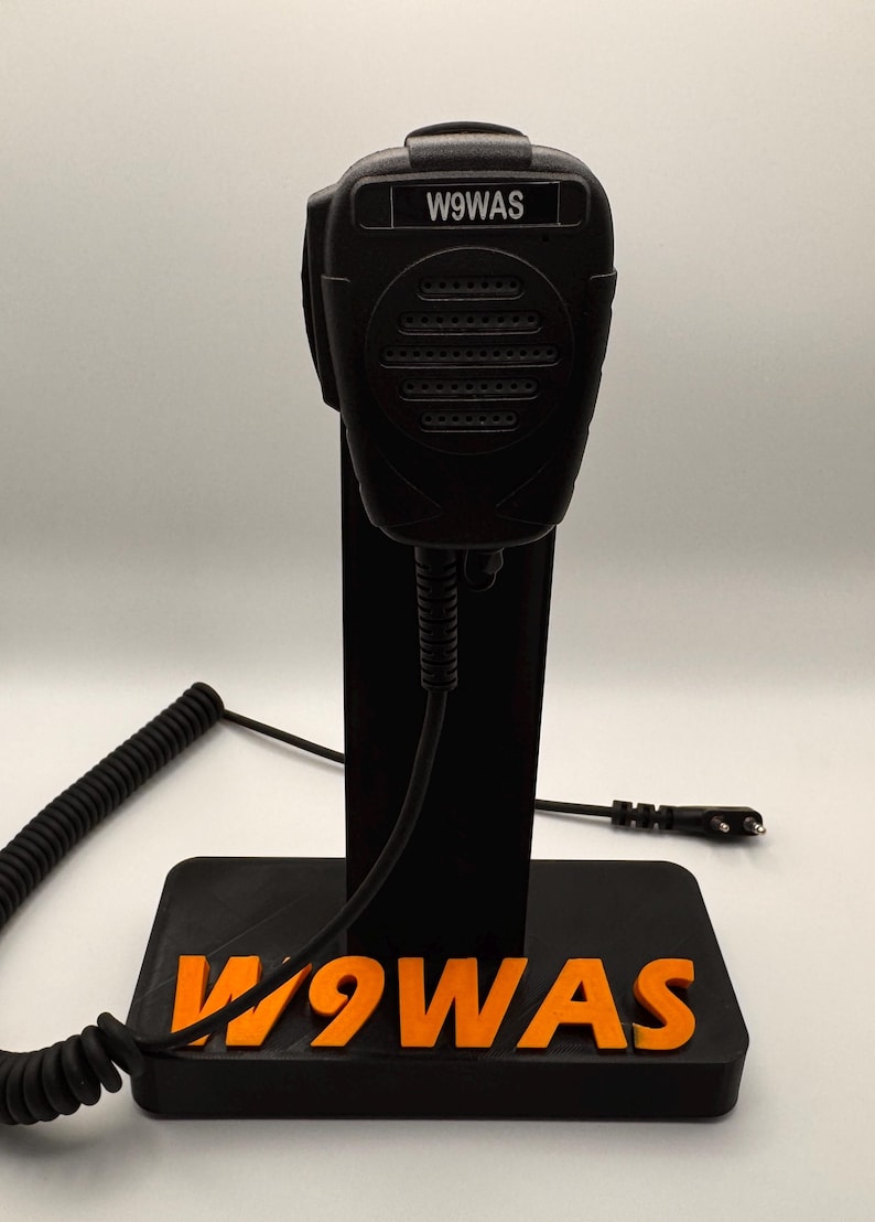 Custom Callsign Hand Microphone Desk Stand – Tall Ham Radio Mic Holder ...