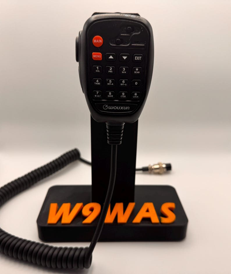 Custom Callsign Hand Microphone Desk Stand – Tall Ham Radio Mic Holder ...
