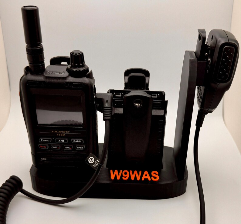 Yaesu FT5D Radio Stand – Dual Battery Slots – Rugged 3D Printed Desktop ...