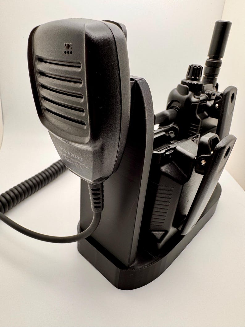 Yaesu FT5D Radio Stand – Dual Battery Slots – Rugged 3D Printed Desktop ...