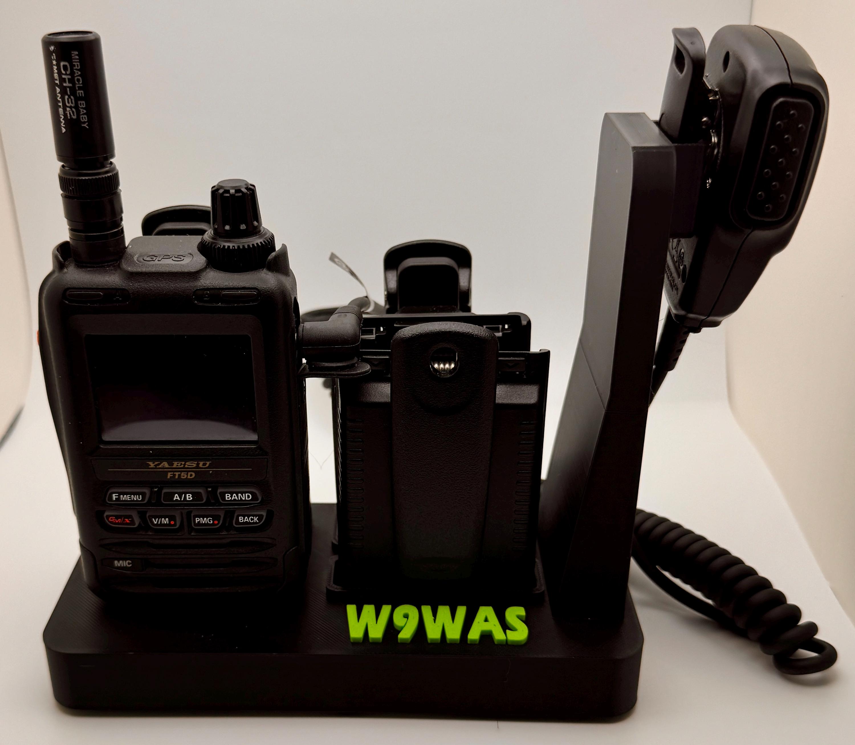 Yaesu FT5D Radio Stand Custom Callsign– Dual 2200 Mah Battery Slots ...