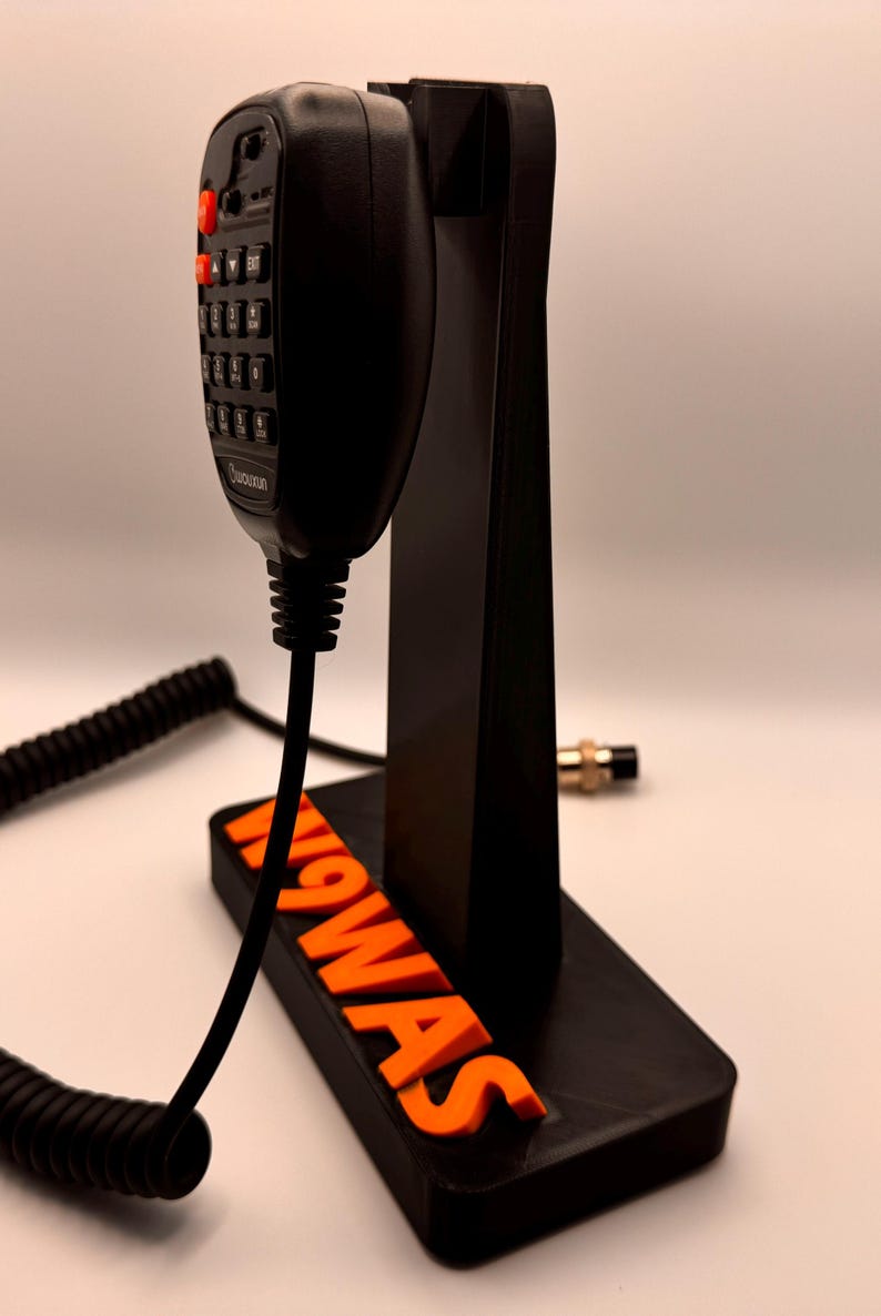 Custom Callsign Hand Microphone Desk Stand – Tall Ham Radio Mic Holder ...