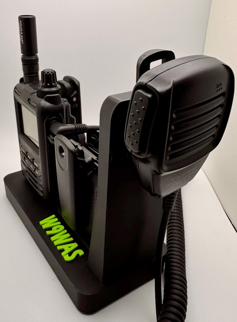 Yaesu FT5D Radio Stand: Custom Callsign, Dual Battery Slots, 3D Printed ...
