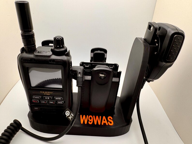 Yaesu FT5D Radio Stand – Dual Battery Slots – Rugged 3D Printed Desktop ...