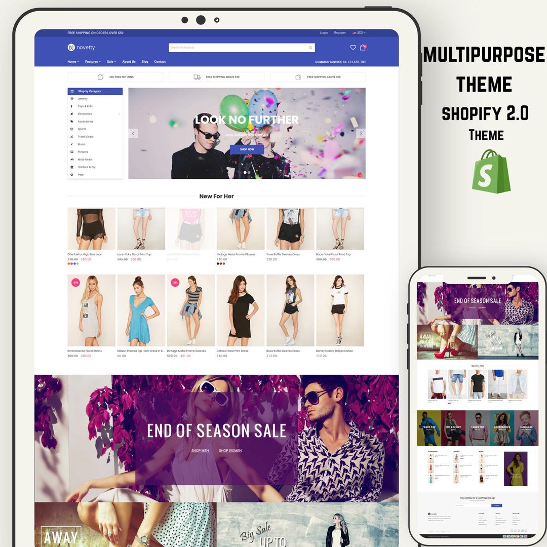Modern Multi-concept E-commerce Shopify Theme | Responsive Material ...