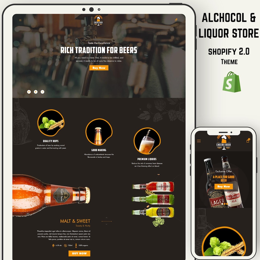 Premium Alcohol & Liquor Store Shopify Theme for Beer, Wine, Whiskey ...
