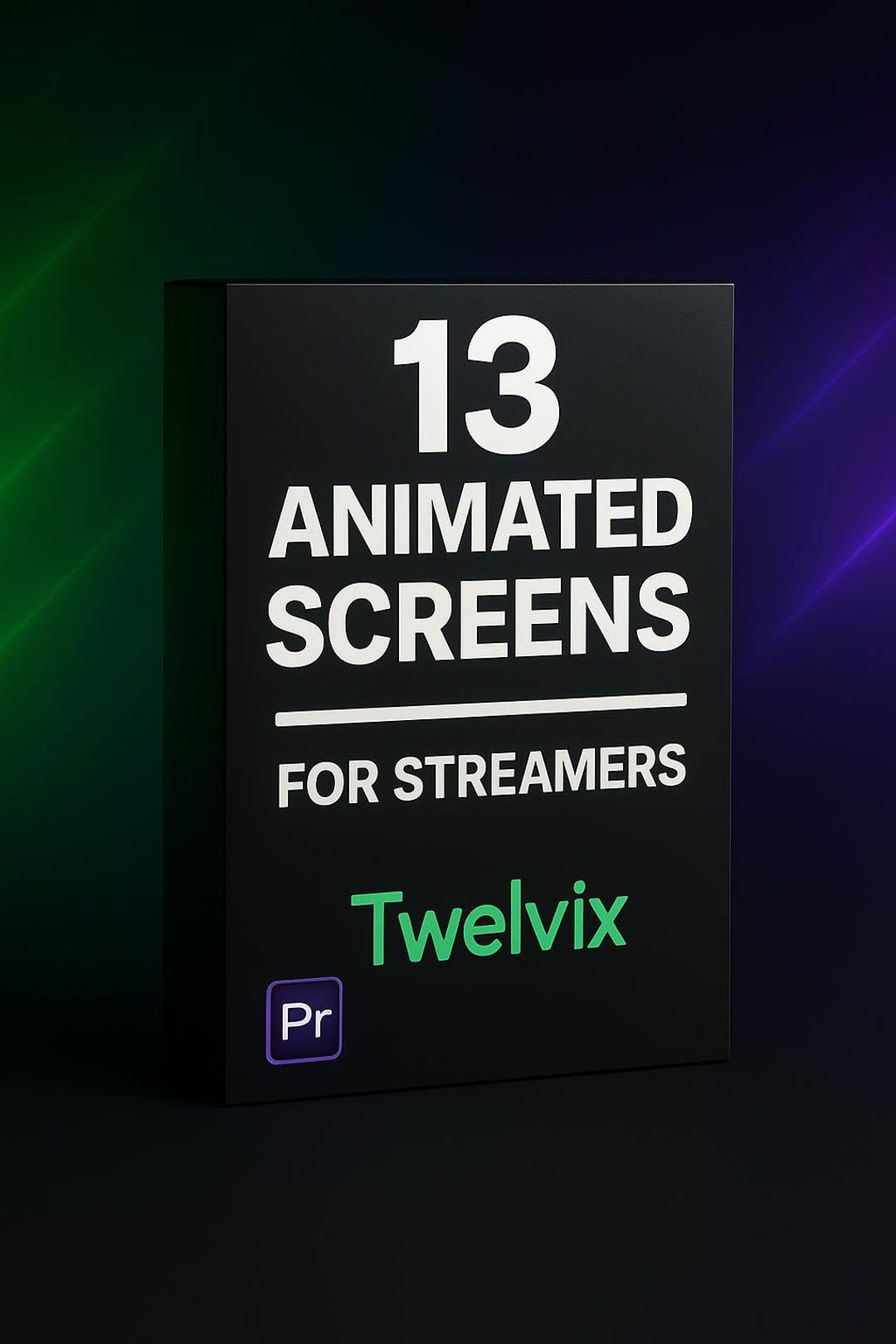 Animated Stream Pack: 13 Screens, Customizable Overlays for Premiere ...