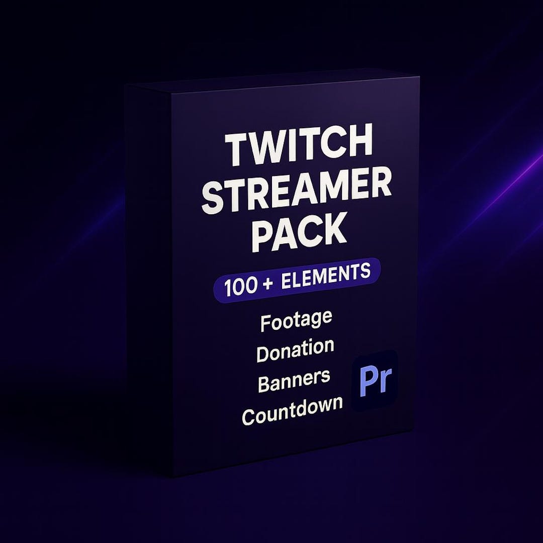 Animated Twitch Streamer Pack: Overlays, Banners, Alerts (premiere Pro ...