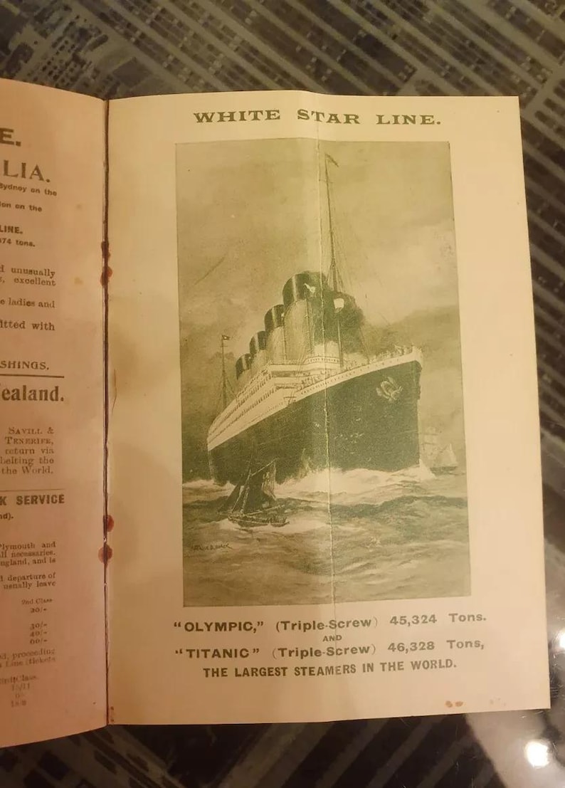 Museum Reproduction Facsimile White Star Line Titanic First Class ...