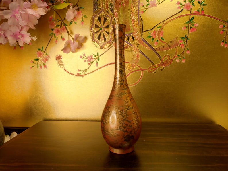 Vintage Japanese Copper Bud Vase: 1974 Gifu University Commemorative - Etsy