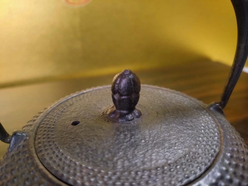 Vintage Japanese Cast Iron Teapot – Nambu Arare Tetsubin, Wabi-sabi ...