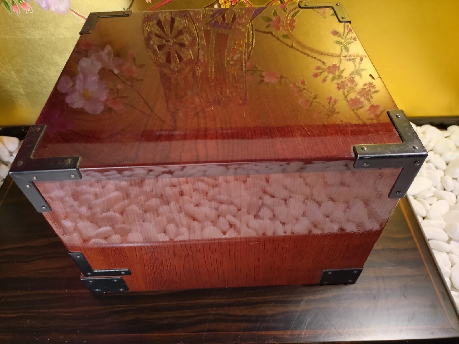 Vintage Japanese Mini Tansu Chest With Drawers | Lacquered Wooden ...