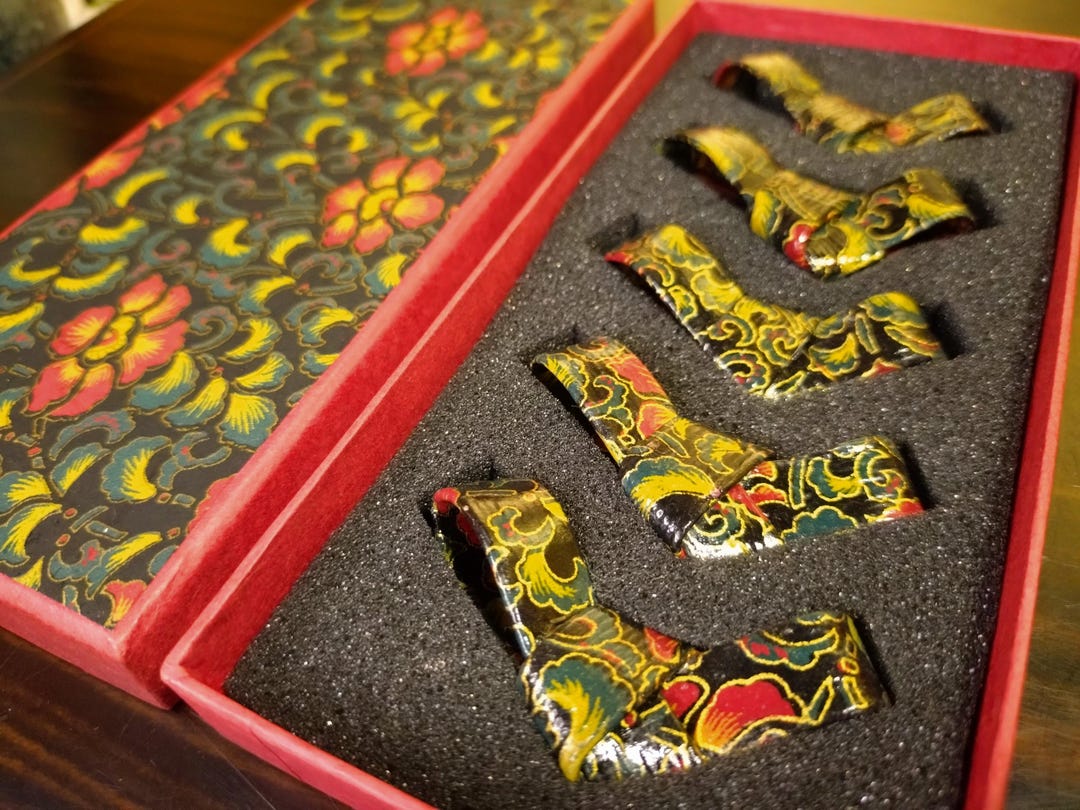 Vintage Washi Paper Chopstick Rests Set: Japanese Floral Design in ...