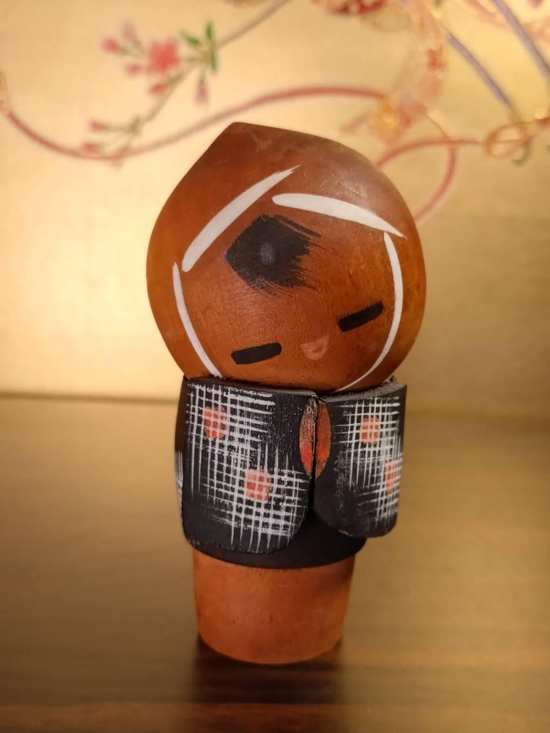 Small Cute Kokeshi - Kawaii Handmade Wabi-sabi Interior Healing Mascot ...