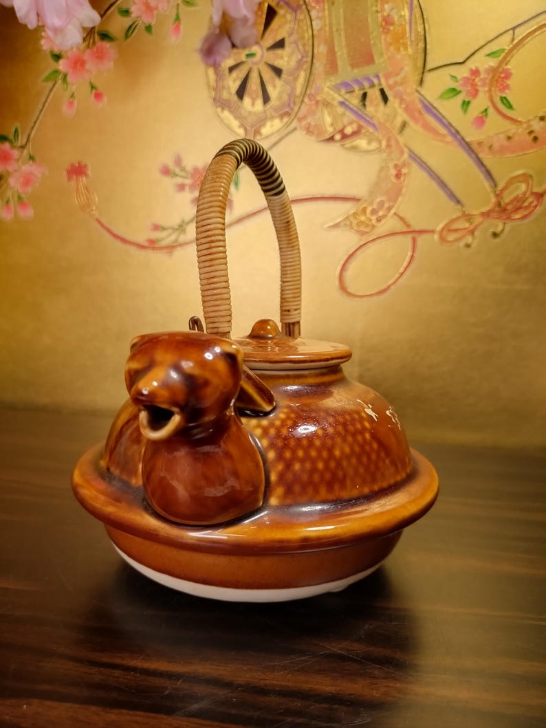 Vintage Japanese Tanuki Teapot – Wabi-sabi Style Ceramic Teapot ...