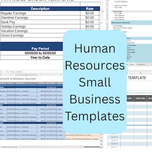 Human Resource Excel Template | Employee Management & HR Tracker - Etsy