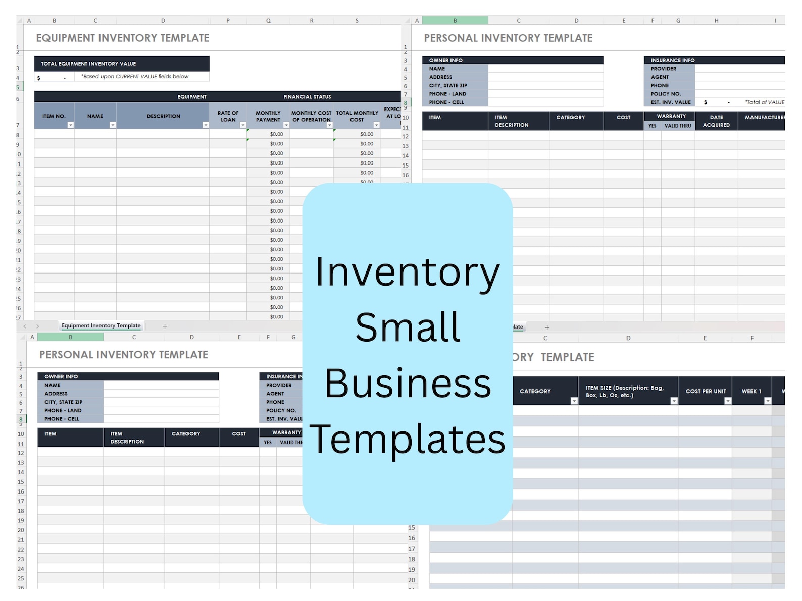 Inventory Excel Template | Stock & Inventory Management Spreadsheet - Etsy