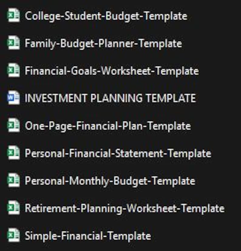 Personal Financial Planning Excel Template | Budget & Savings Tracker ...