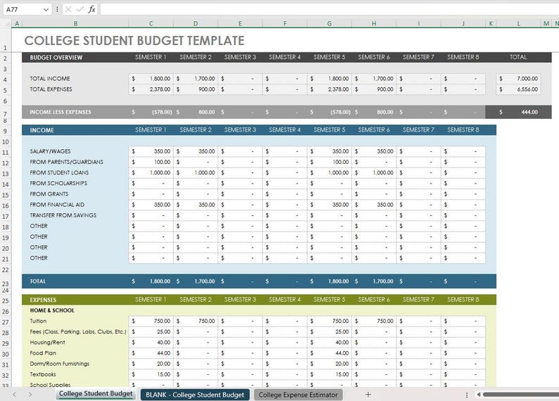 Personal Financial Planning Excel Template | Budget & Savings Tracker ...