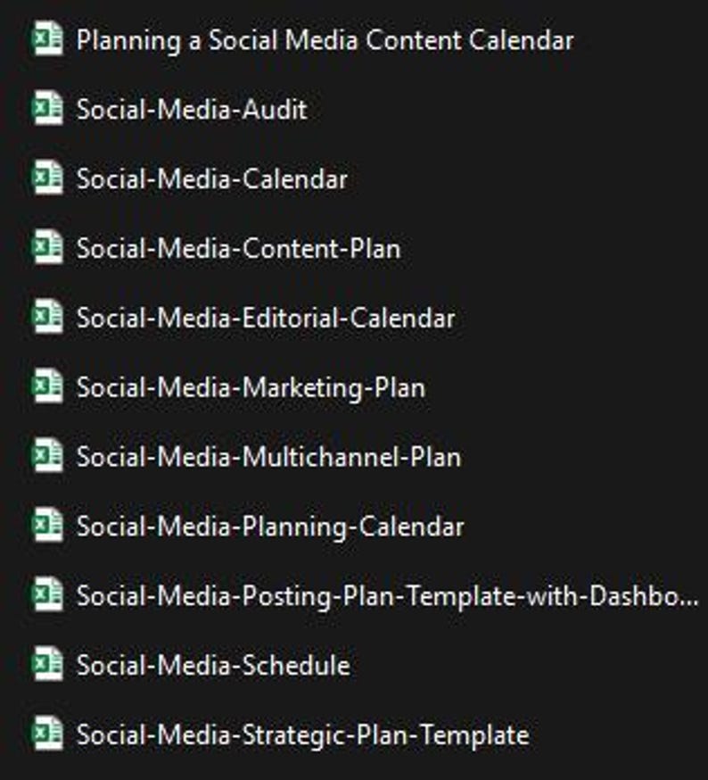 Social Media Marketing Excel Template | Content Planner & Analytics ...