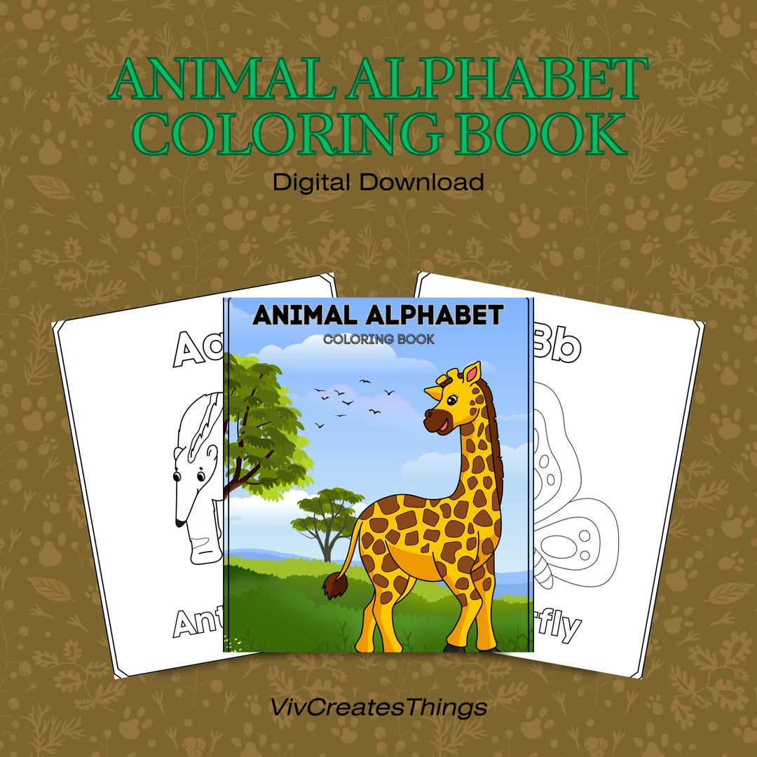 Animal Alphabet Coloring Book | Coloring Book | Abc Book | Animal ...