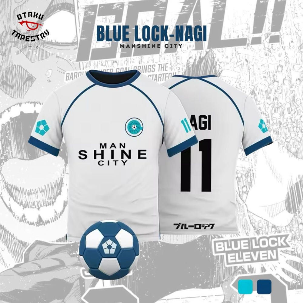 Blue Lock Manshine City Jersey Shirt – Nagi Seishiro Kaiser And Isagi ...