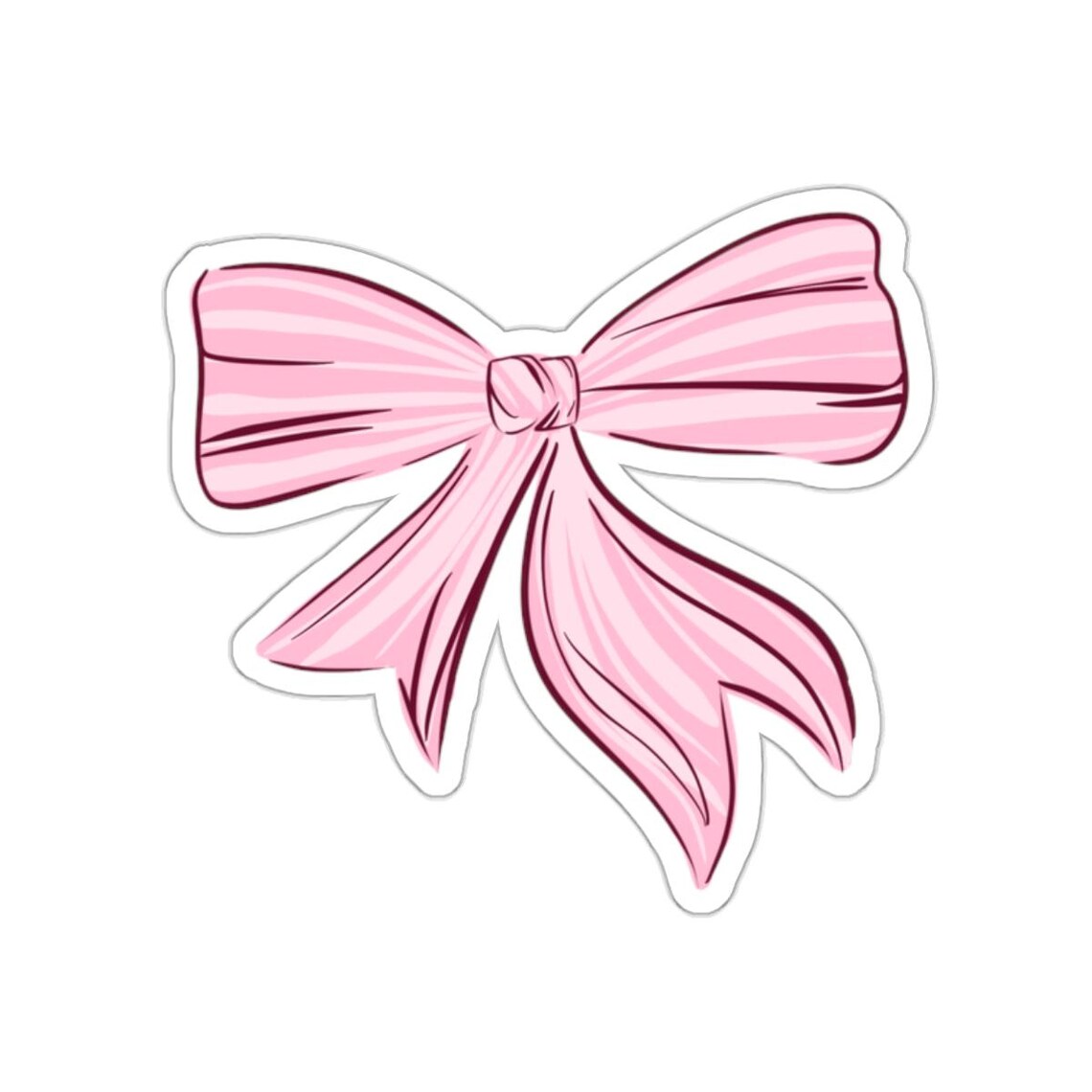 Cute Pink Bow Sticker - Etsy