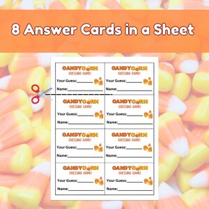 Candy Corn Guessing Game | Fall Festival Printable | Guess How Many in ...