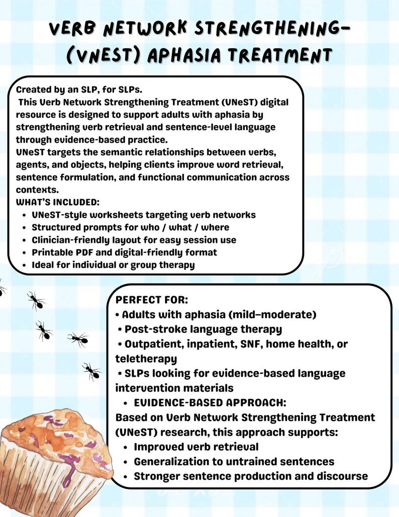 30 Vnest Aphasia Worksheets for Adults | Printable SLP Stroke Rehab ...