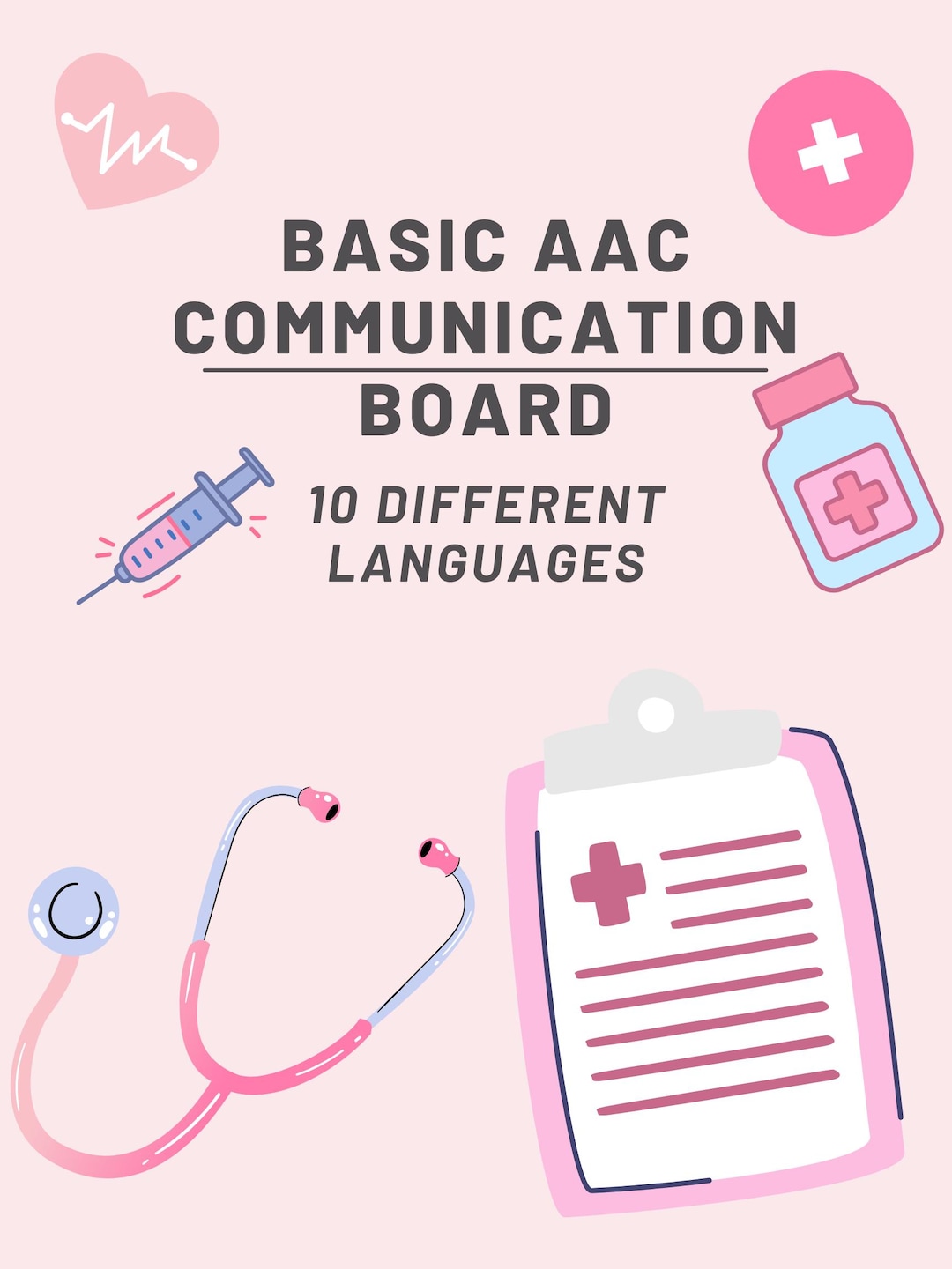 AAC Basic Communication Board, Assistive Speech Tool, Multi-language - Etsy