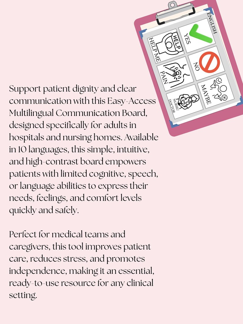 AAC Basic Communication Board, Assistive Speech Tool, Multi-language - Etsy