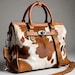 Cowhide Tote Shoulder Bag: Women's Leather Handbag - Etsy