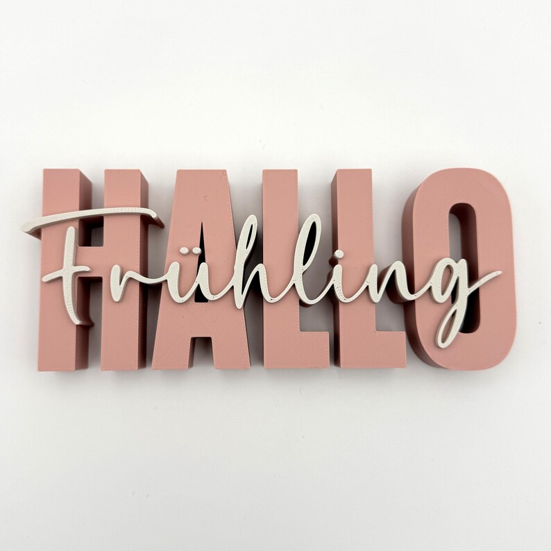 Digital File, 3D Print File, HELLO Spring, Lettering, STL or 3MF, for ...