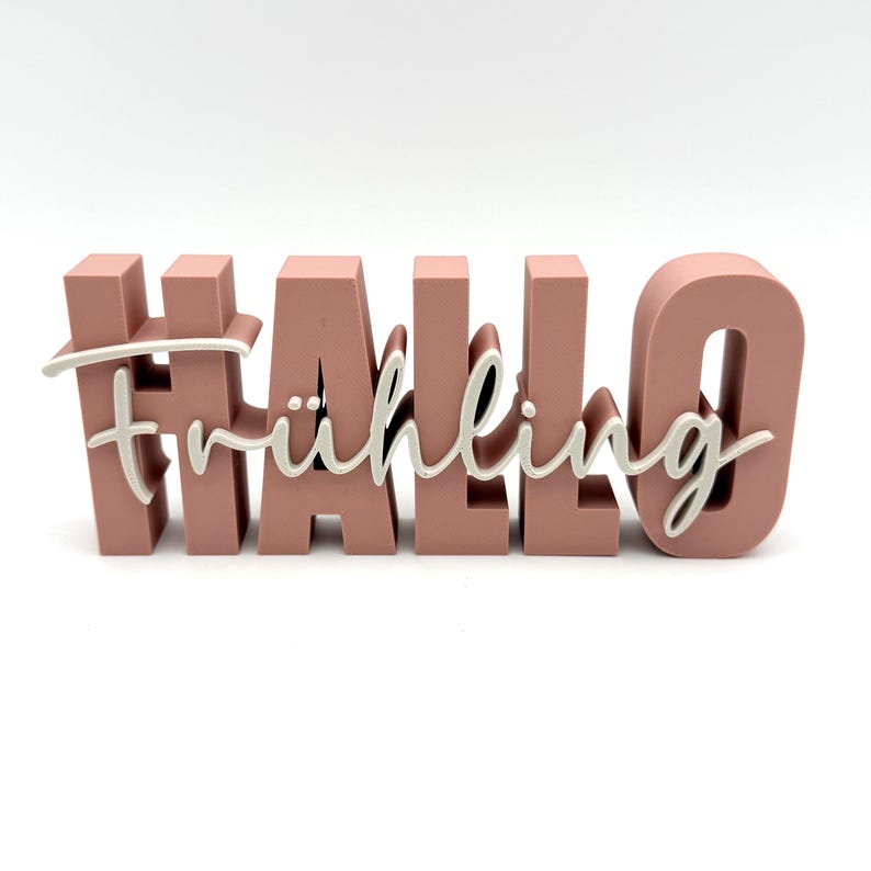 Digital File, 3D Print File, HELLO Spring, Lettering, STL or 3MF, for ...