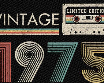 Vintage 1975 SVG and PNG - Etsy