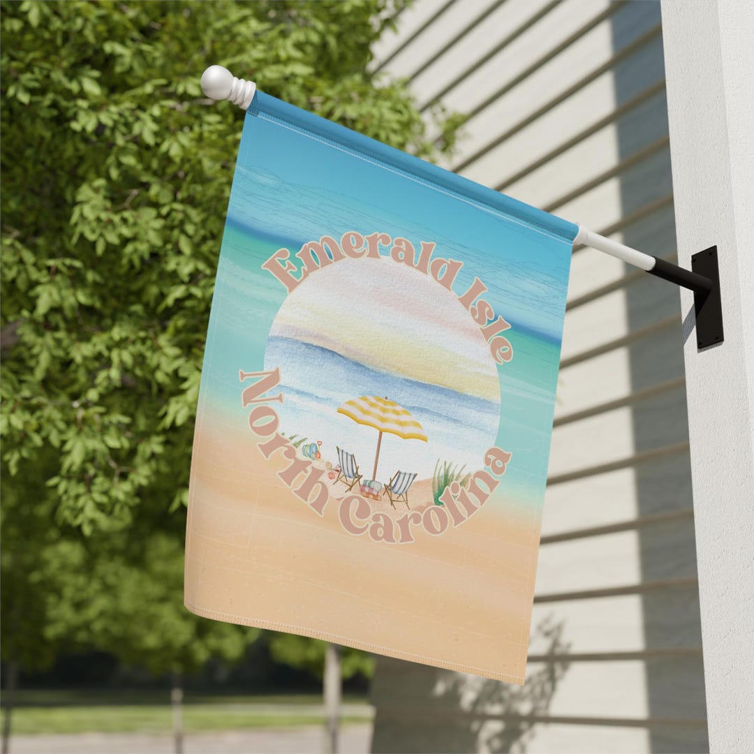 Emerald Isle North Carolina Garden Banner, NC Beach Flag, NC Sun & Sand ...