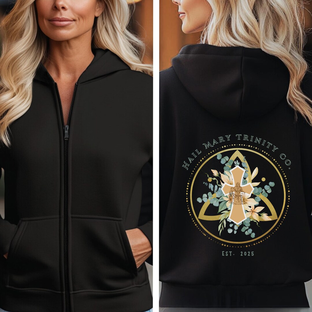 Hail Mary Catholic Religious Unisex Zip Hoodie Sweatshirt, Crossfit ...