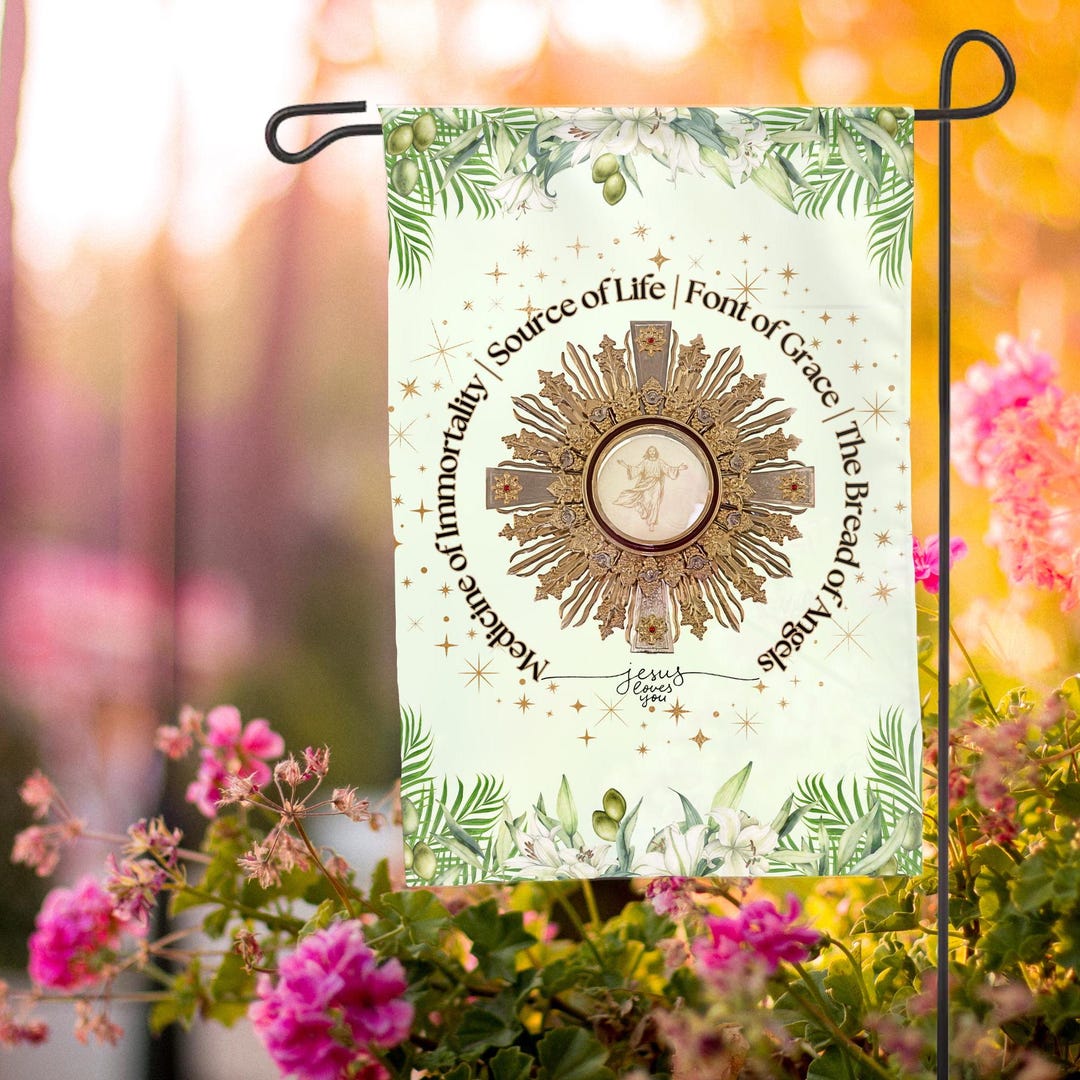 Eucharist Holy Communion Garden & House Banner, Bread of Angels Flag ...