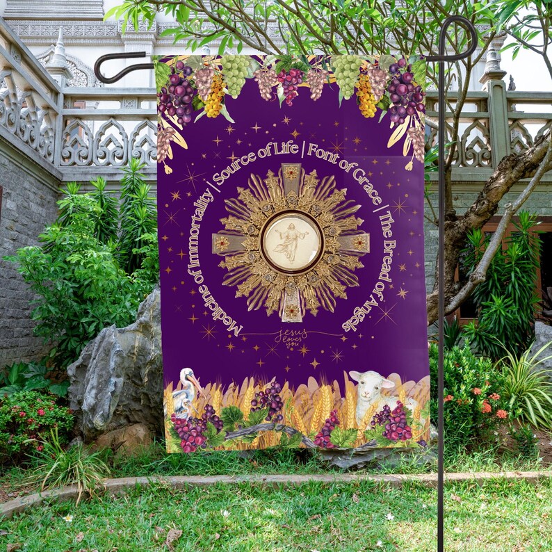 Catholic Lent Garden Flag, Eucharist Holy Communion Garden & House ...