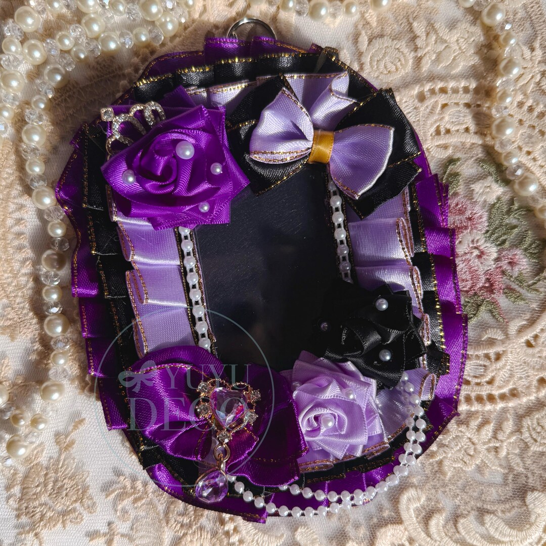 Purple Black Gold Deco Toploader Keychain - Etsy