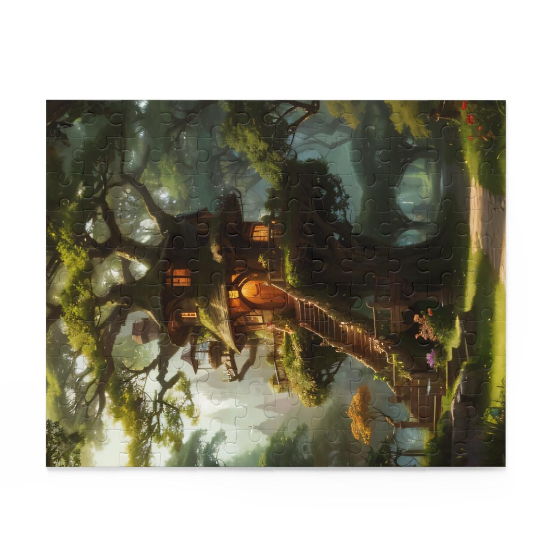 Magical Forest Treehouse Puzzle (120, 252, 500-piece) - Etsy